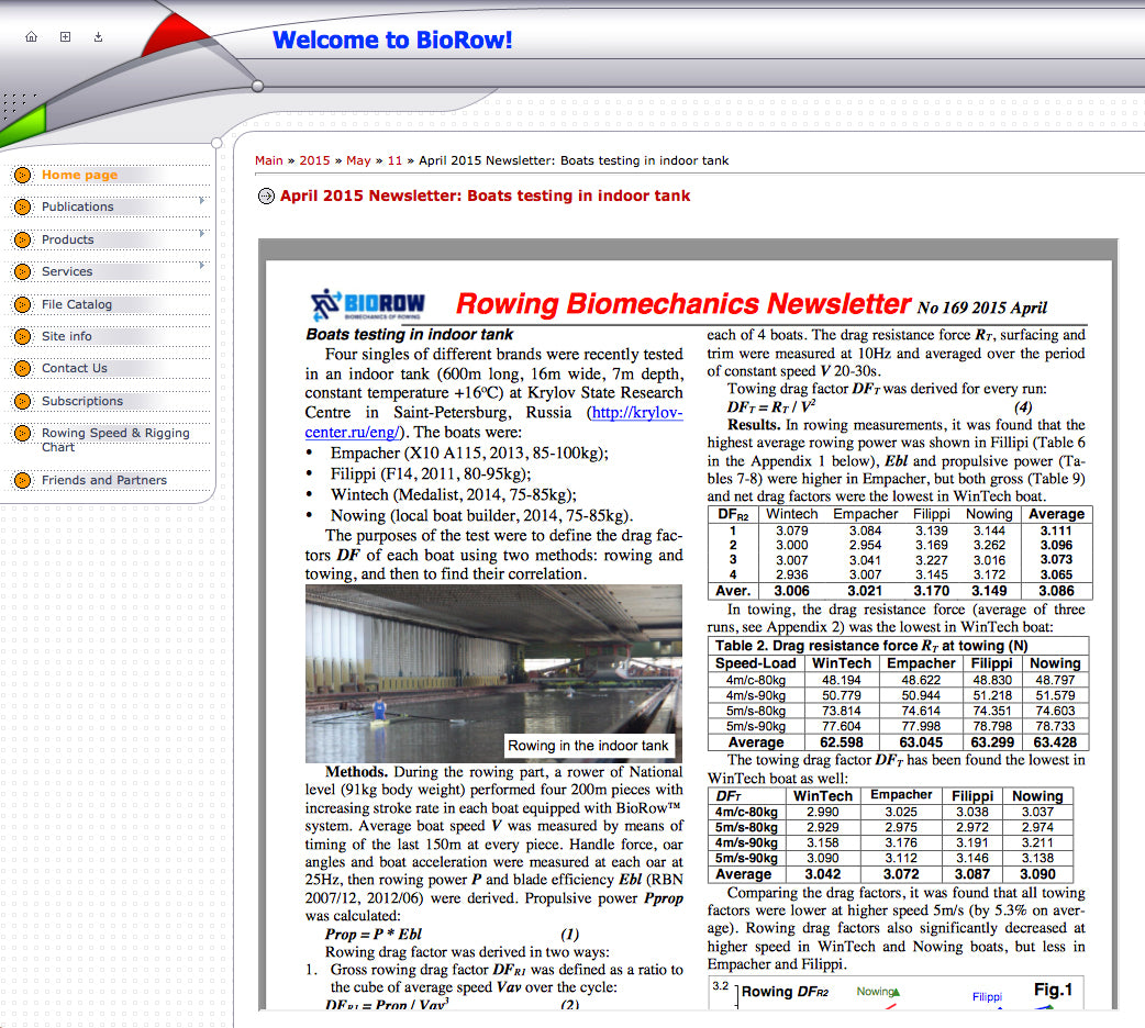WinTech Medalist 1x shines in drag factor testing – WinTech and King ...